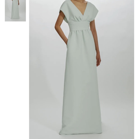 Amsale | Dresses | Amsale Bridesmaid Dress Kiernan Gp22a Champagne ...